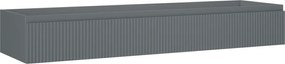Mexen Rivel, koupelnová skříňka 160 cm, 1 zásuvka, drážkovaná, grafitová matná, 91A20-16023-1-BF66
