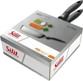 SILIT Sada pánví Domus nerezová-černá / 24 a 28 cm / nerezová ocel / n