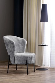 Čalouněné designové křeslo CEZAR šedé