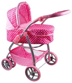 BABY MIX Multifunkční kočárek pro panenky Baby Mix Jasmínka světle růžový