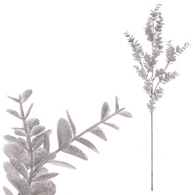 Eukalyptus větev - stříbrná barva s glitry SG6087-SIL