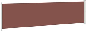 Zatahovací boční markýza / zástěna 614 x 160 cm hnědá 313380