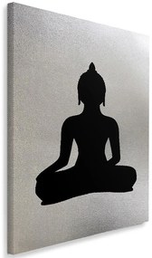 Obraz na plátně Černý zenový Buddha - 70x100 cm
