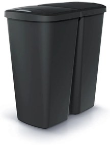 Odpadkový koš COMPACTO DUA 45 L černý