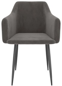 Petromila Jídelní židle 6 ks tmavě šedé samet