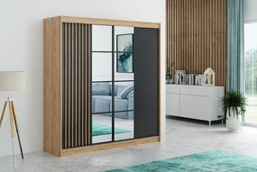 Casarredo - Komfort nábytek Šatní skříň PESSO 203 dub kraft/černá