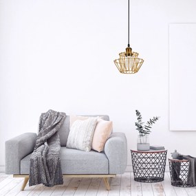 Toolight - Závěsné svítidlo E27 60W APP942-1CP Set 36cm, retro zlatá, OSW-07005