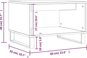 vidaXL Konferenční stolek 60 x 50 x 40 cm kompozitní dřevo [829261] Barva: Černá