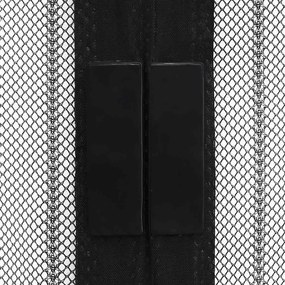 Závěsy do dveří proti hmyzu 2 ks s magnety černé 230 x 160 cm 314690