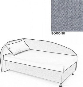 Dřevona - Elitte Čalouněná postel AVA NAVI, s úložným prostorem, 120x200, levá, SORO 90