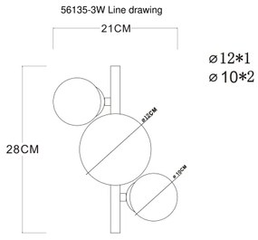 Globo 56140-3W - LED Přisazený lustr RIHA 3xG9/3,5W/230V chrom