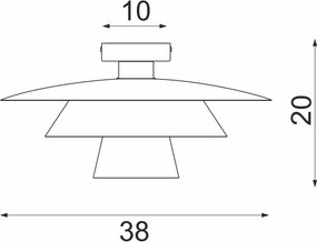 Stropní svítidlo PLATO 1xE27/15W/230V pr. 32 cm bílá