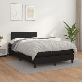 Box spring postel s matrací černá 120x190 cm umělá kůže 3269807