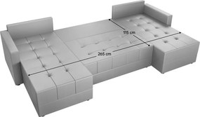 Kondela Univerzální sedací souprava, šedá, DUAN U UNI