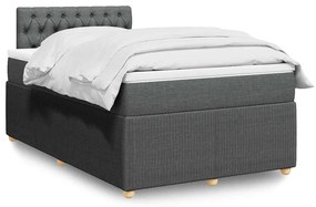 Box spring postel s matrací tmavě šedá 120x190 cm textil 3289703