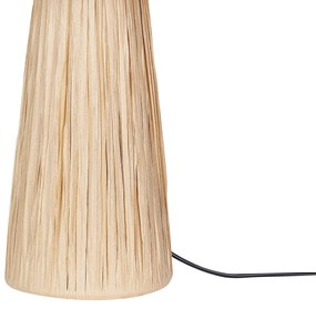 Stolní lampa z rafie přírodní WELMEL Beliani