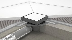 Hansgrohe RainDrain Spot, podlahová odtoková souprava, mřížka 150/150, dlažba zezadu krytu, kartáčovaná nerezová ocel, HAN-56112800