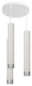 Helam | LED Lustr na lanku TUBA 3xGU10/6,5W/230V bílá/lesklý chrom | HE1304