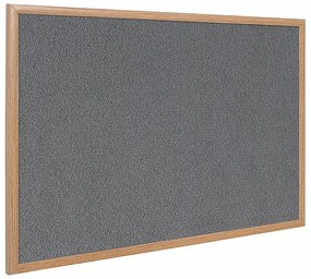 Textilní nástěnka dřevěný rám 200 x 100 cm (šedá)