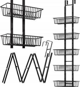 Závěsný Organizér Na Dveře, Kovový Organizér Pro Uložení 6 Úrovní