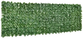 Outsunny Privacy Hedge Umělý živý plot pro zahradní terasu Nástěnná dekorace Tmavě zelená 300x100cm Snadná péče a odolnost vůči UV záření