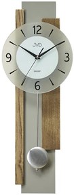 Kyvadlové designové dřevené netikající tiché nástěnné hodiny JVD NS18059/78