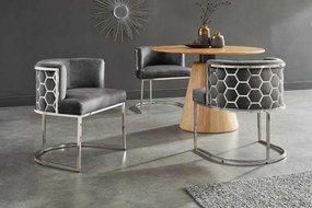 Designová jídelní židle Baldassare šedý samet