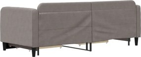 Válenda s přistýlkou a zásuvkami taupe 80 x 200 cm textil 3196850