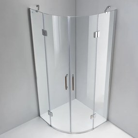 BPS-koupelny Čtvrtkruhový sprchový kout KZ92 90x90 chrom/transparent - bez vaničky