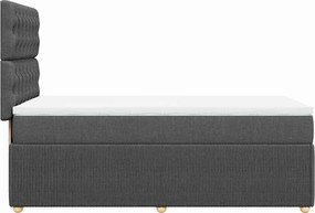Box spring postel s matrací tmavě šedá 90x200 cm textil 3291947