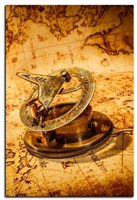 Obraz na plátně - Kompas na mapě antického světa - obdélník 7999A (120x80 cm)