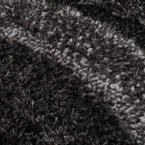 Flair Rugs, AKCE: 80x150 cm Kusový koberec Indulgence Velvet Carved Grey/Black, černá, ložnice