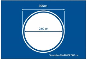 Marimex Trampolína 305 cm + vnitřní ochranná síť + schůdky
