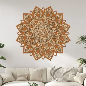 dřevo života 2 vrstvá mandala ROZKVĚTU Rozměry šxv (cm): 40x40, Zvolte barevný dekor: javor-třešeň