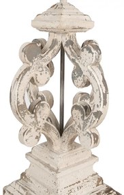 Béžová stolní lampa na podstavci s patinou – 40x79 cm