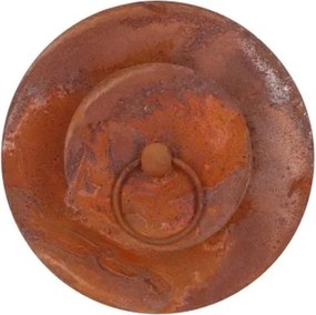 Rezavá antik plechová lucerna jelen Deer - Ø 14*26 cm