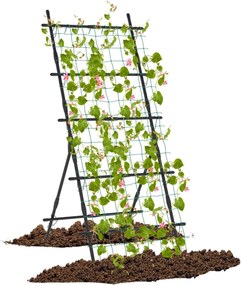 Costway 187 cm vysoká zahradní mříž se sítí pro okurkové popínavé rostliny