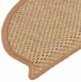 vidaXL Marketos Samolepicí nášlapy na schody vzhled sisal 15 ks 65x21x4cm sisal