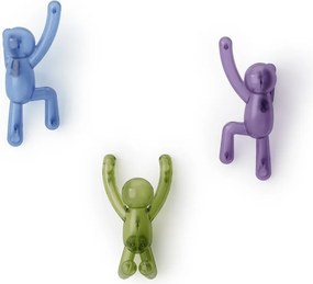 Plastové háčky v sadě 3 ks bez vrtání Buddy – Umbra