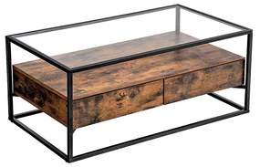 Skleněný konferenční stolek v průmyslovém designu