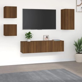 vidaXL 5dílný set TV skříněk kompozitní dřevo [3078695] Barva: Černá
