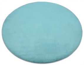 Kulatý koberec BUNNY aqua modrý Rozměr: průměr 100 cm