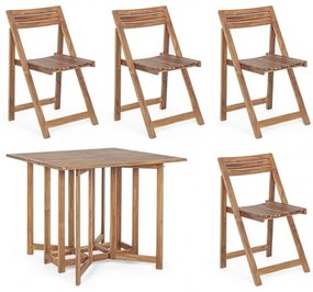BIZZOTTO Zahradní set stolku a čtyř židlí NOEMI