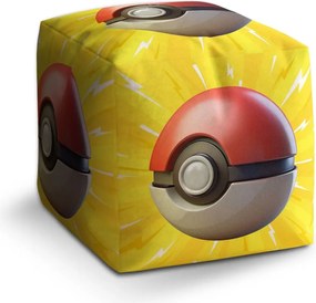 Sablio Taburet Cube Pokemon ball Exploze - 60x60x60 cm