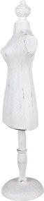 Bílá antik dřevěná dekorace figurína Mannequin - 13*11*51 cm