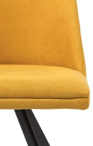 Žlutá látková jídelní židle Somcasa Cris