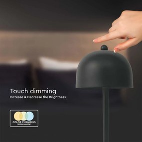 LED Solution Černá LED stolní nabíjecí lampa 300mm 3W 7985