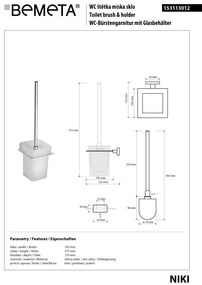 Bemeta Design NIKI: WC štětka -
