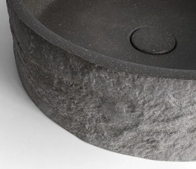 Sapho Sapho, ISPIR betonové umyvadlo včetně odtoku, 40cm, černý granit, AR476