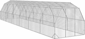 Výběh pro slepice 2,5x12x2,25 m pozinkovaná ocel 3328520